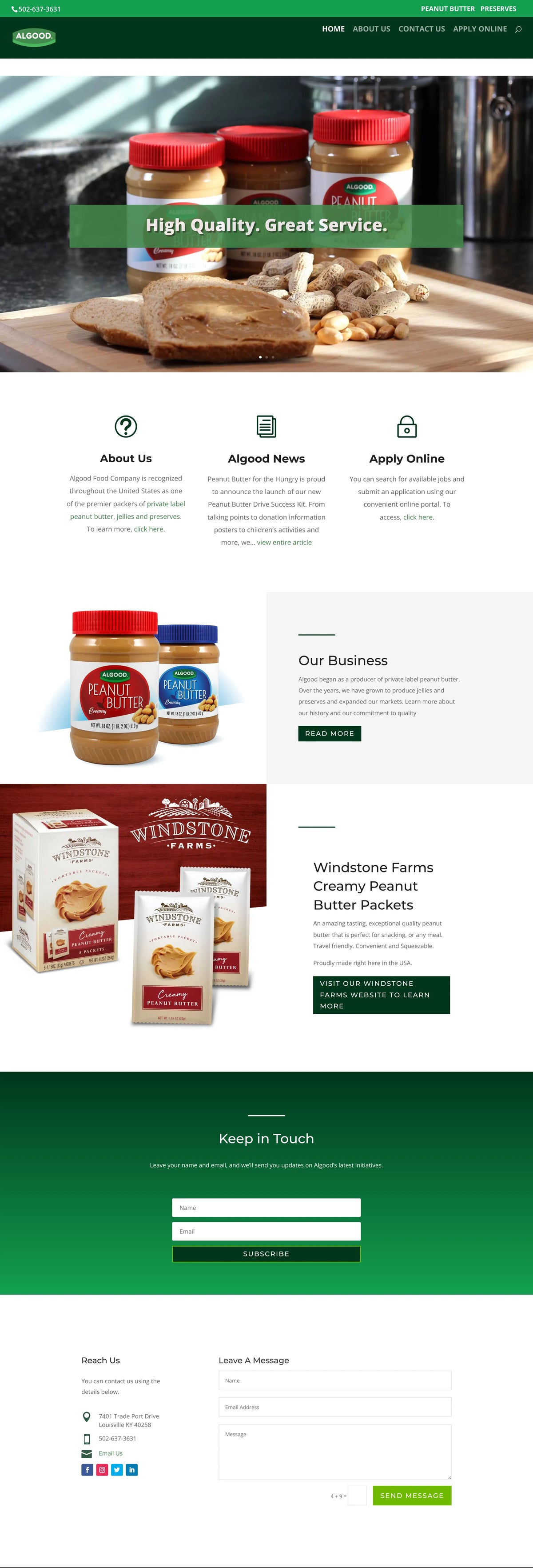 Algood Food Company | Contract Manufacturer | KY | comanufacturers.com